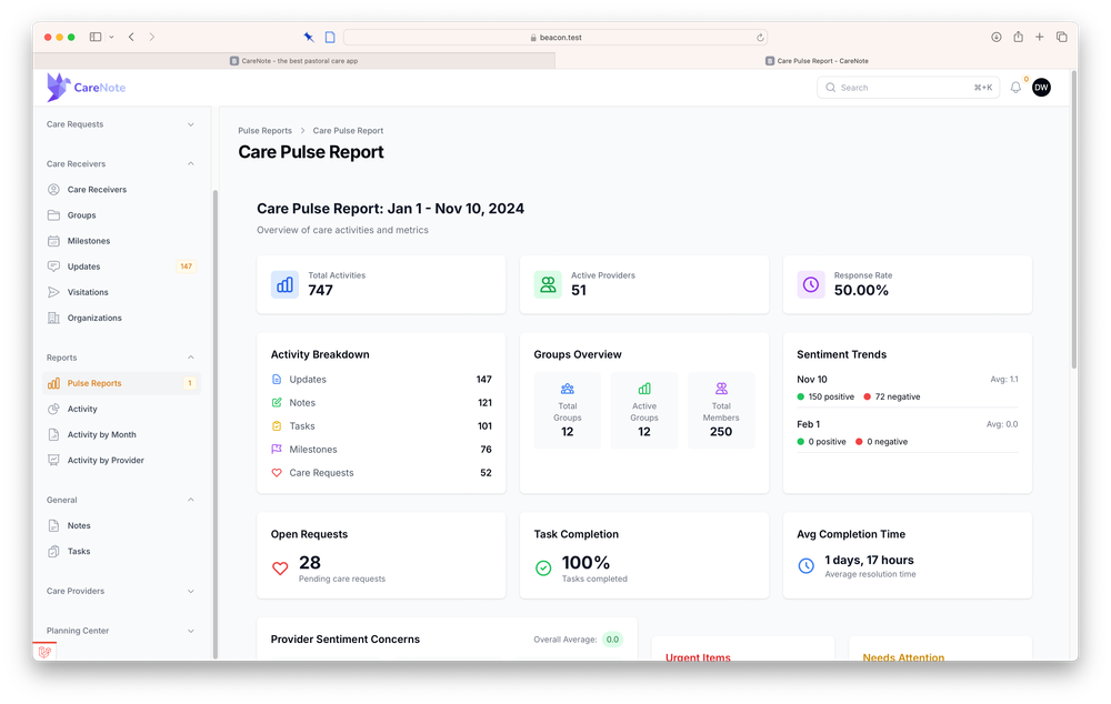 Introducing the Care Pulse Report: A New Tool in CareNote